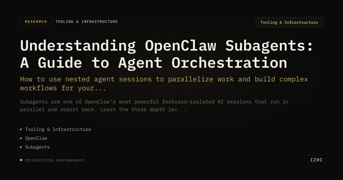 Understanding OpenClaw Subagents: A Guide to Agent Orchestration — IZHC ...
